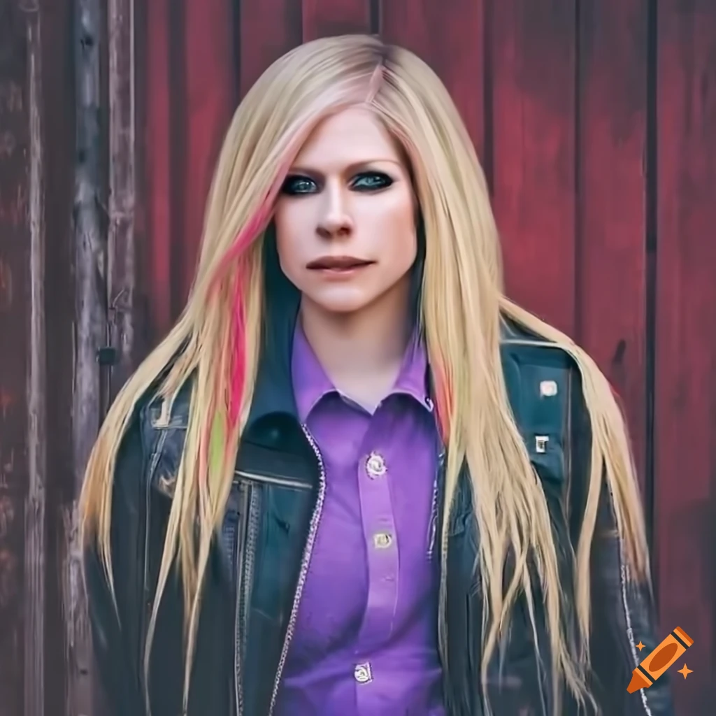 Blonde singer reminiscent of Avril Lavigne at 20 in a stylish outfit on ...