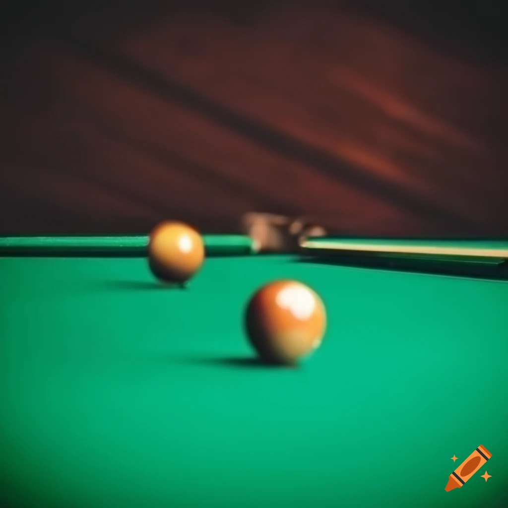 Close-up of a classic french billiards table on Craiyon