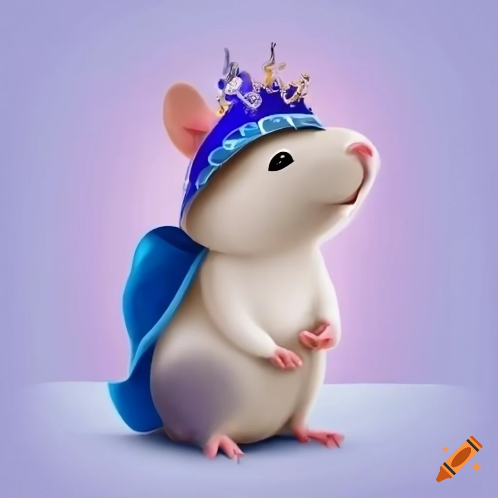 Cute rat in a princess dress on Craiyon