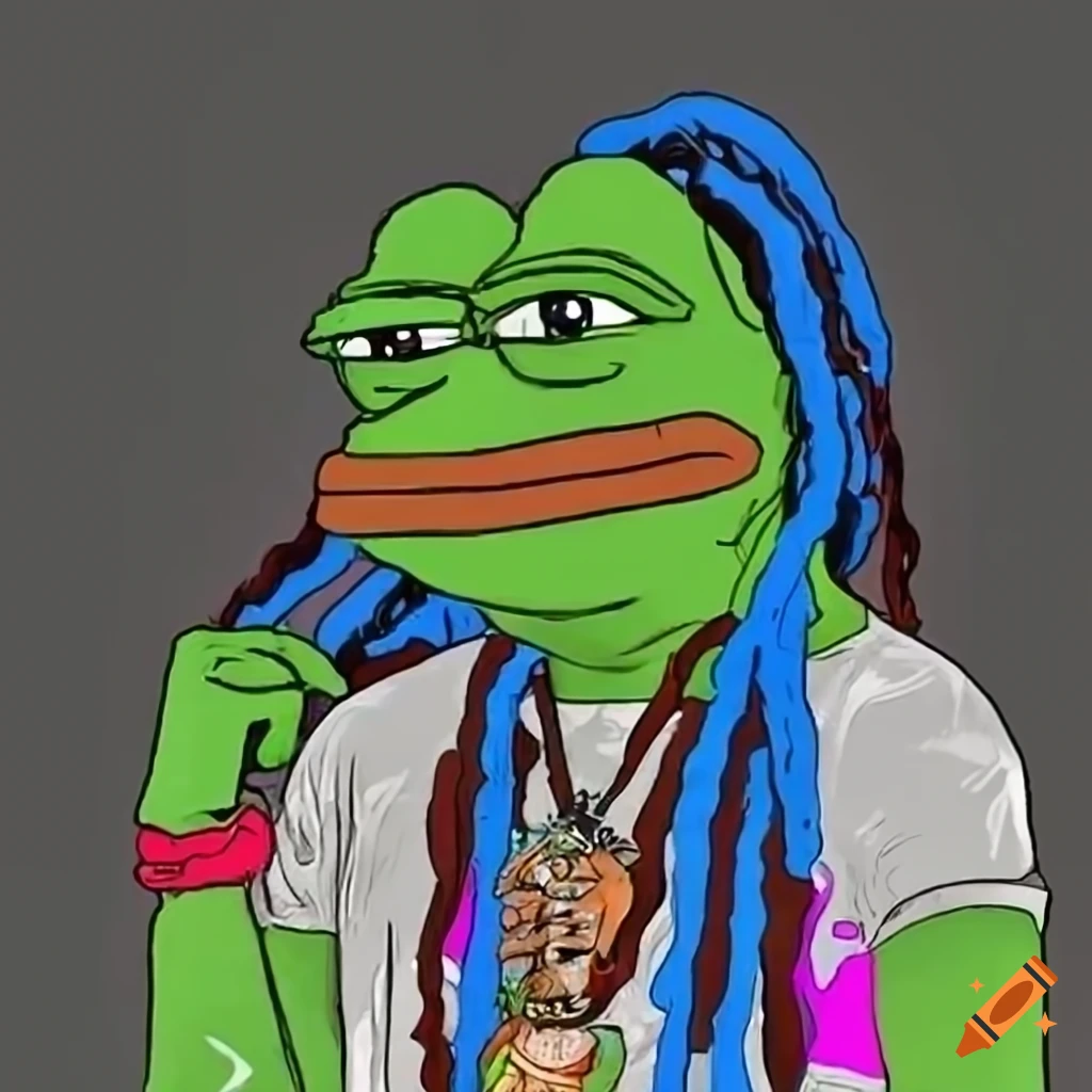 Pepe the frog with dreadlocks resembling rapper lil wayne and future on ...