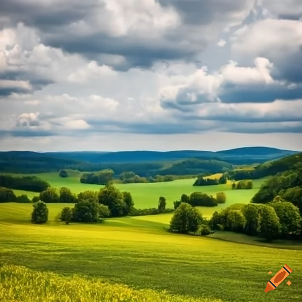 European countryside landscape on Craiyon