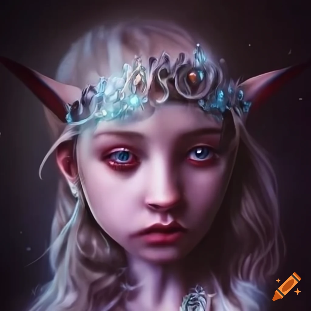 Sad mythical girl on Craiyon