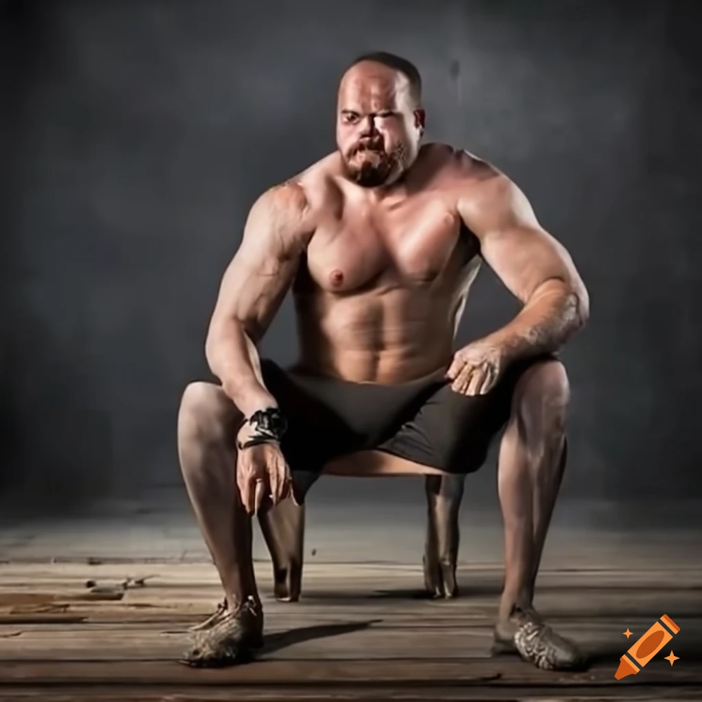 Strong man on Craiyon