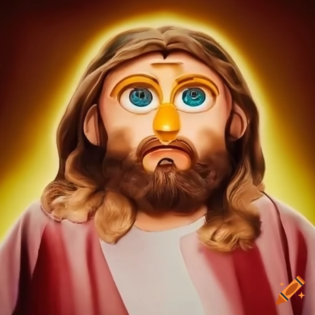 Furby jesus in a symbolic religious depiction on Craiyon
