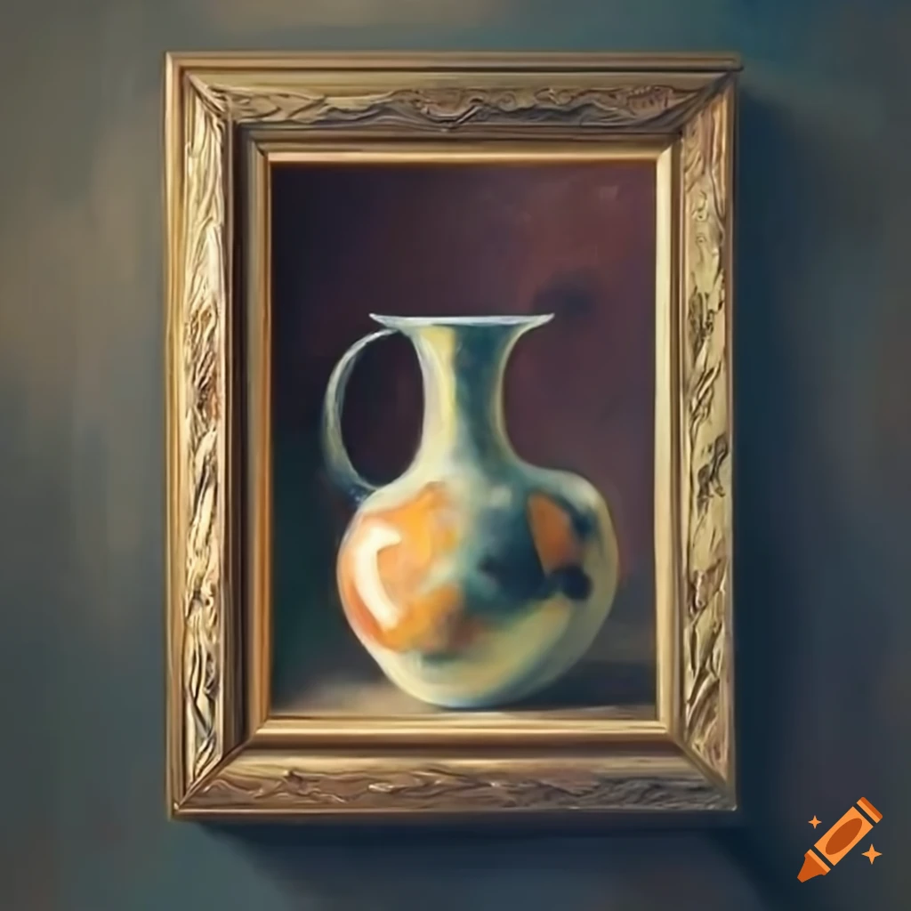 Still life painting in a frame on Craiyon