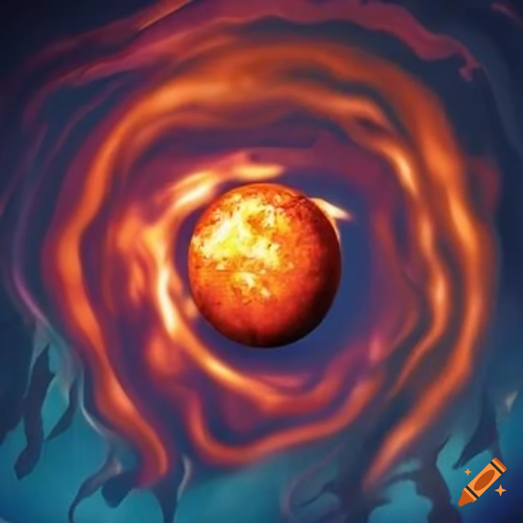 Flaming orb on Craiyon