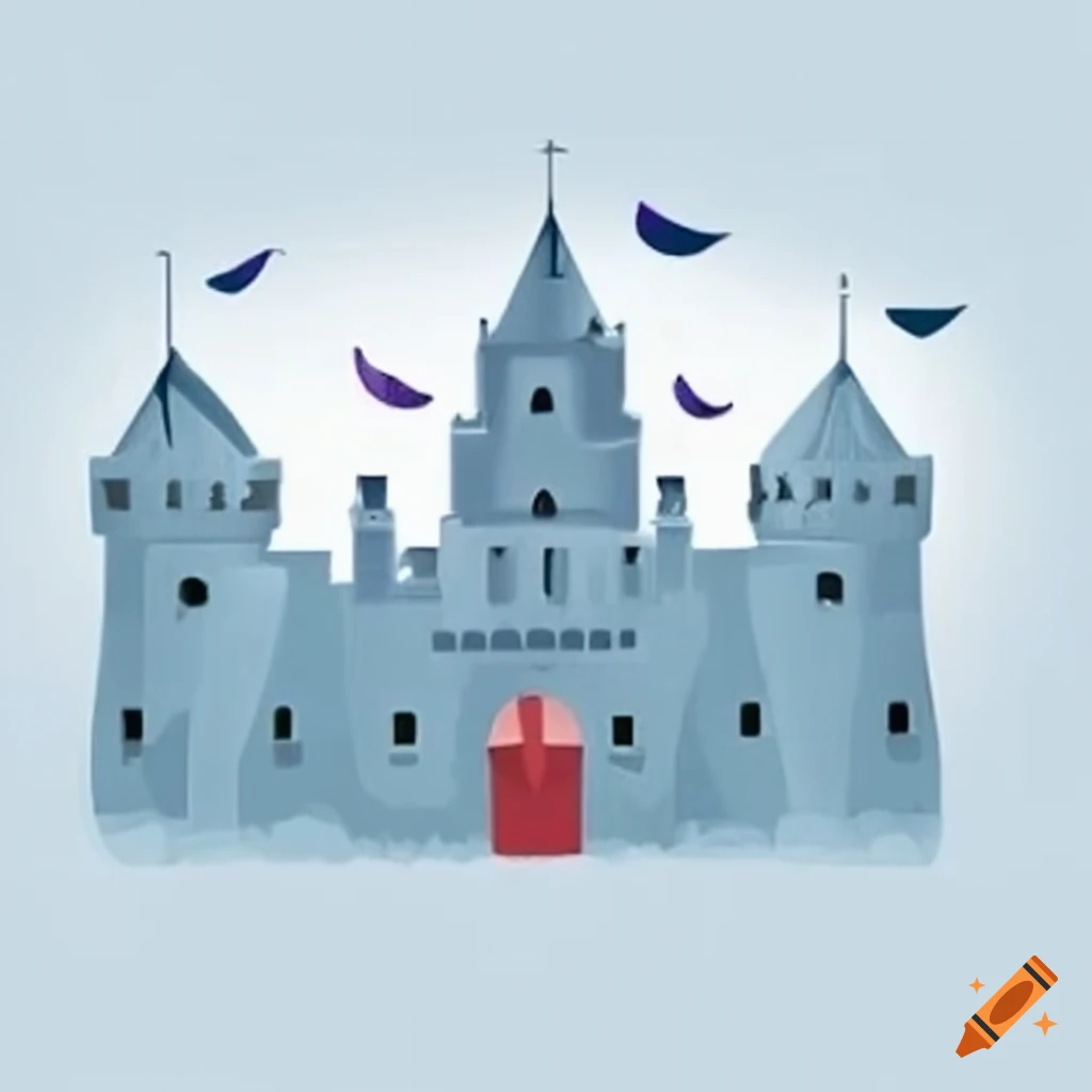 White castle architecture on Craiyon