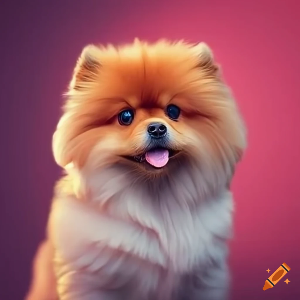 Adorable fluffy dog on Craiyon