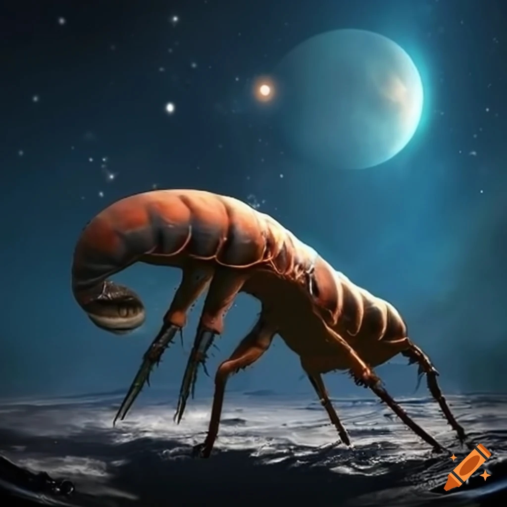 Giant insect devouring a planet in outer space on Craiyon