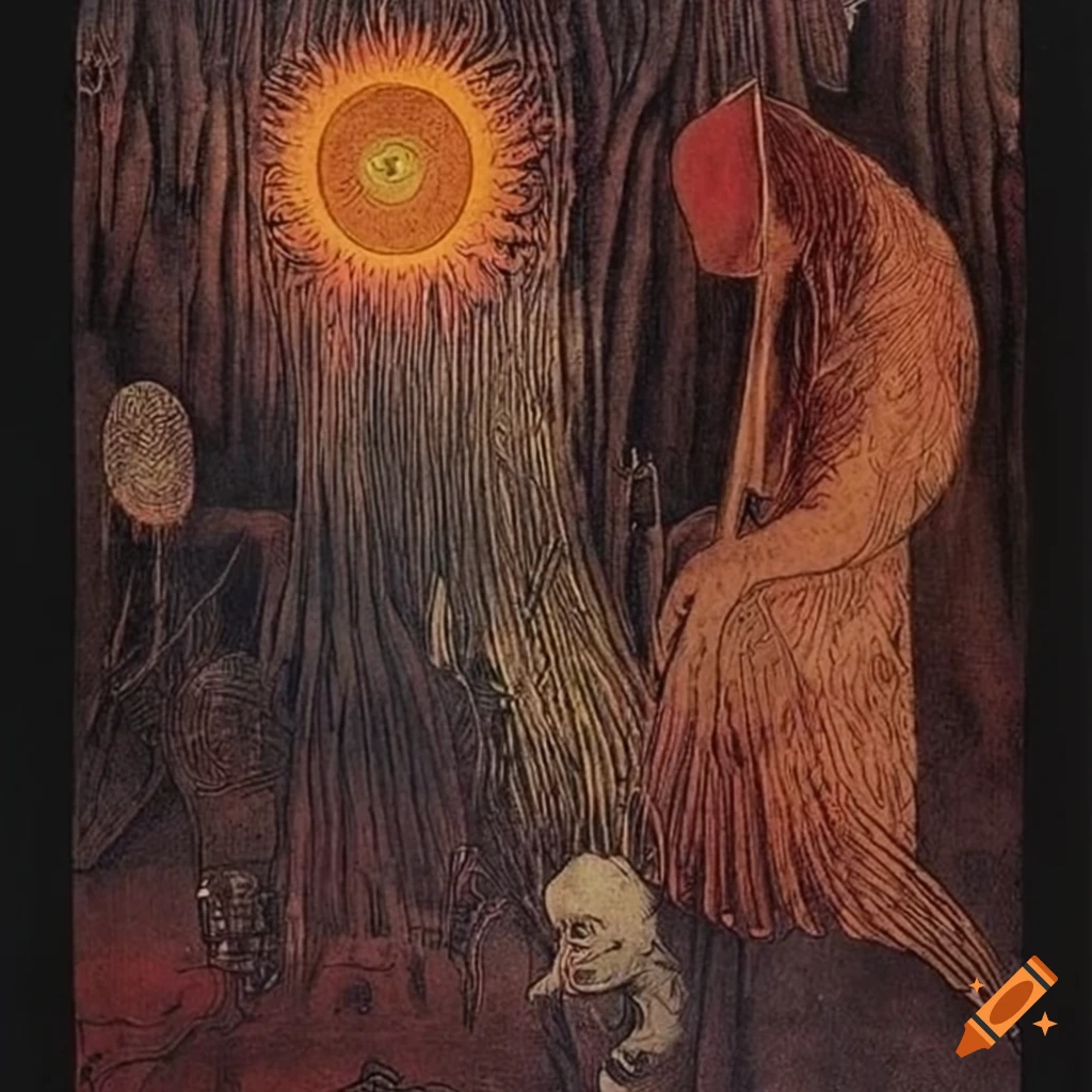 Tarot card art by various artists on Craiyon