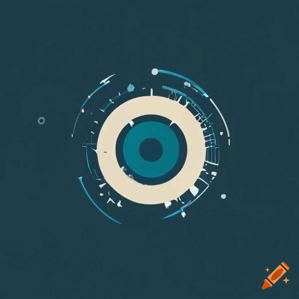 Circular minimalistic data visualization company logo on Craiyon