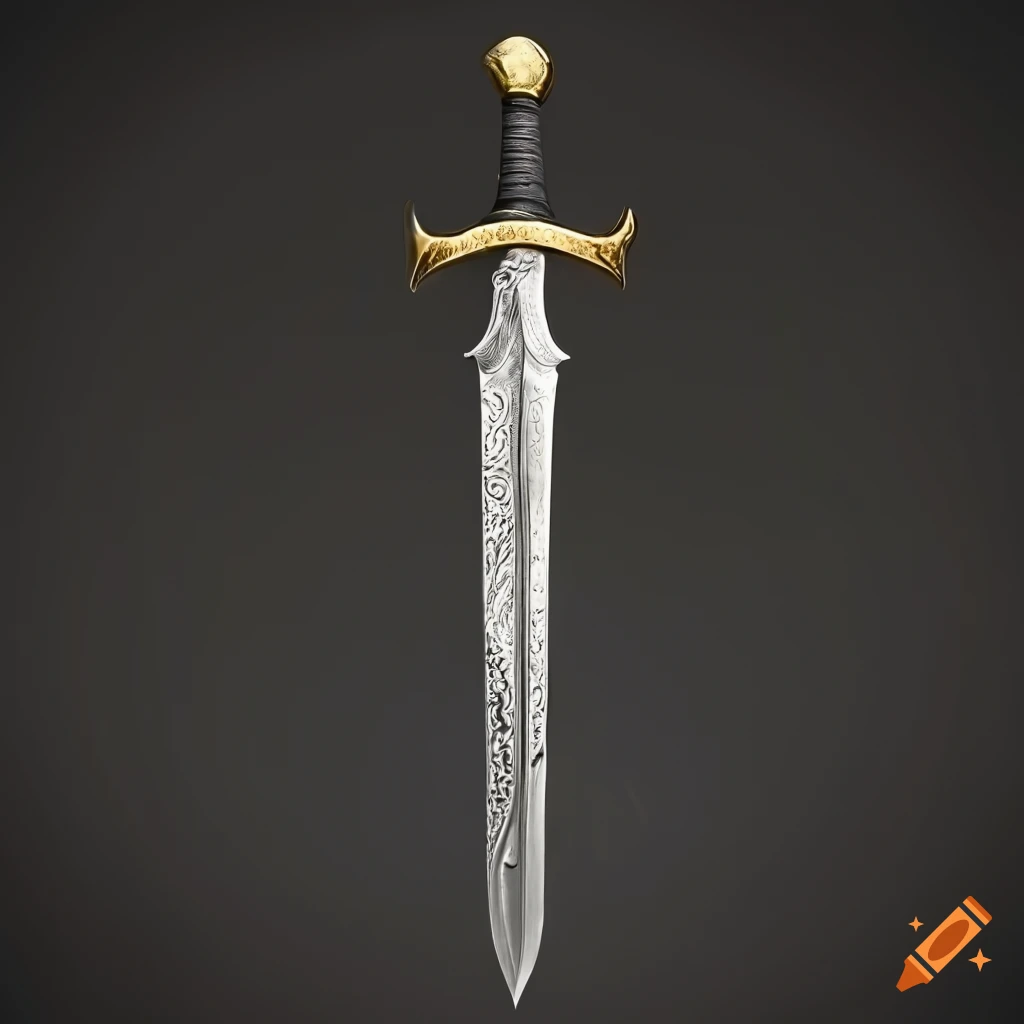 Epic engraved longsword on Craiyon
