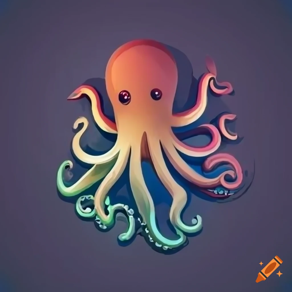 Octopus teamwork logo on Craiyon