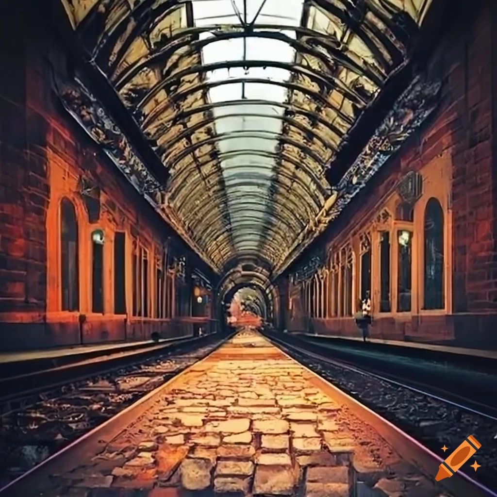 Rail station wall on Craiyon