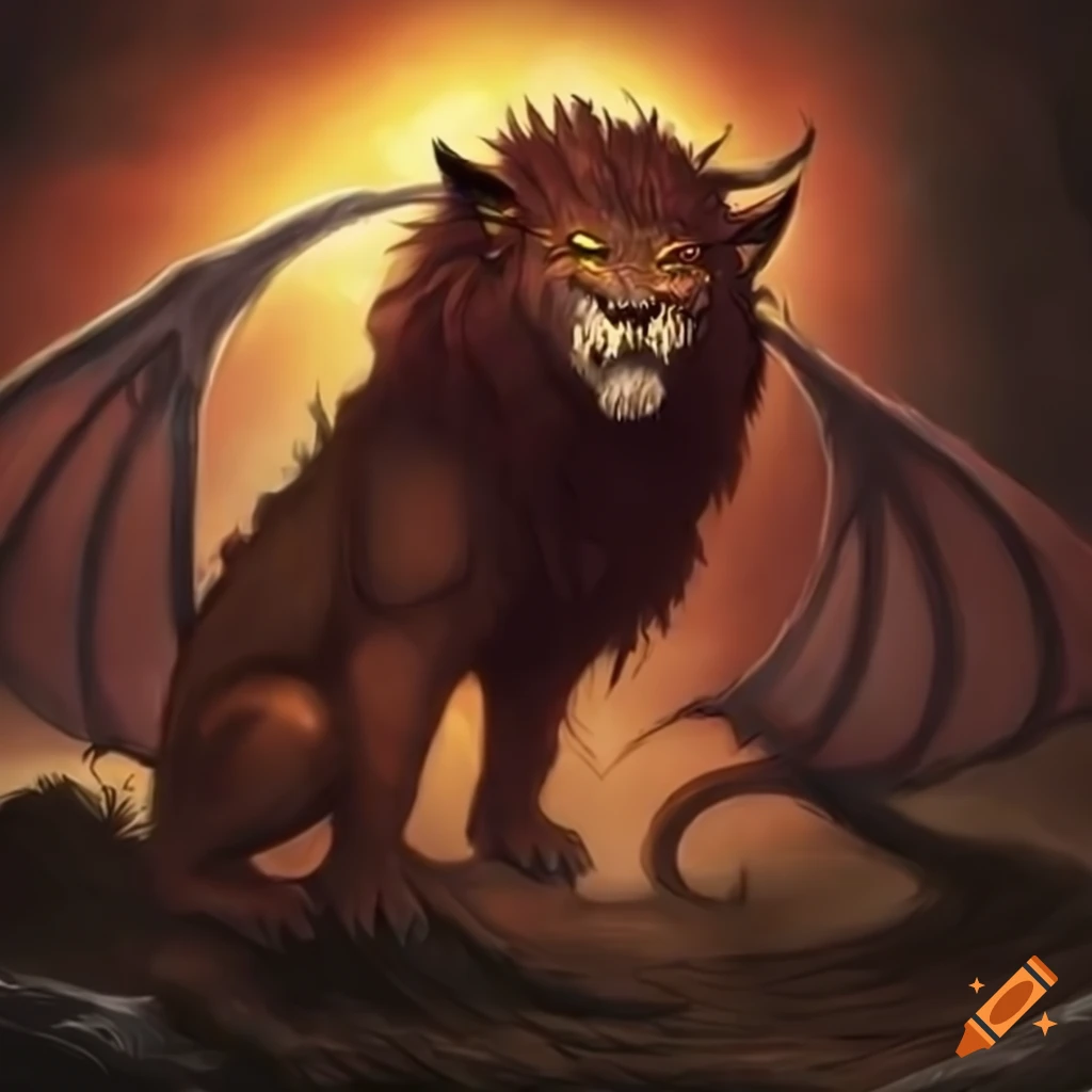 Manticore creature on Craiyon