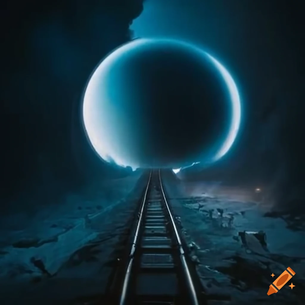 Space train on Craiyon