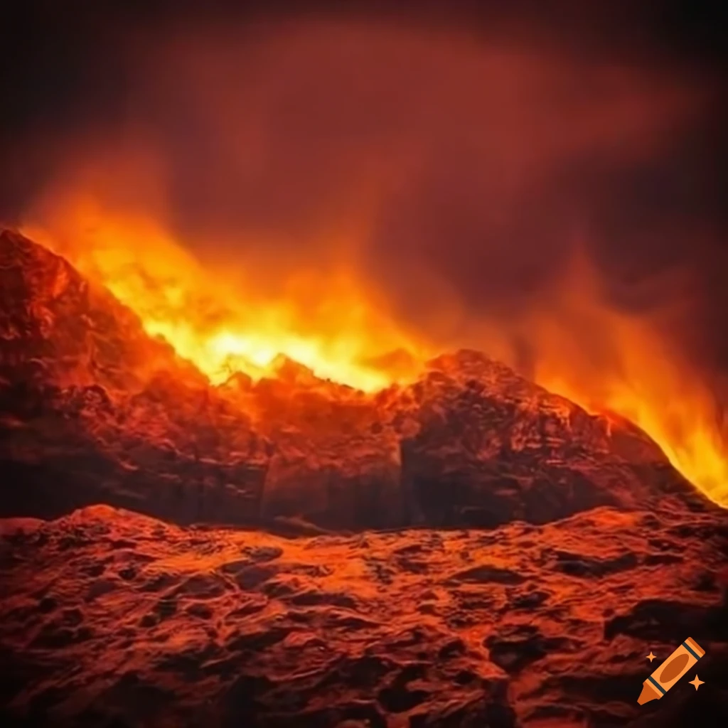 Fire magma planet on Craiyon
