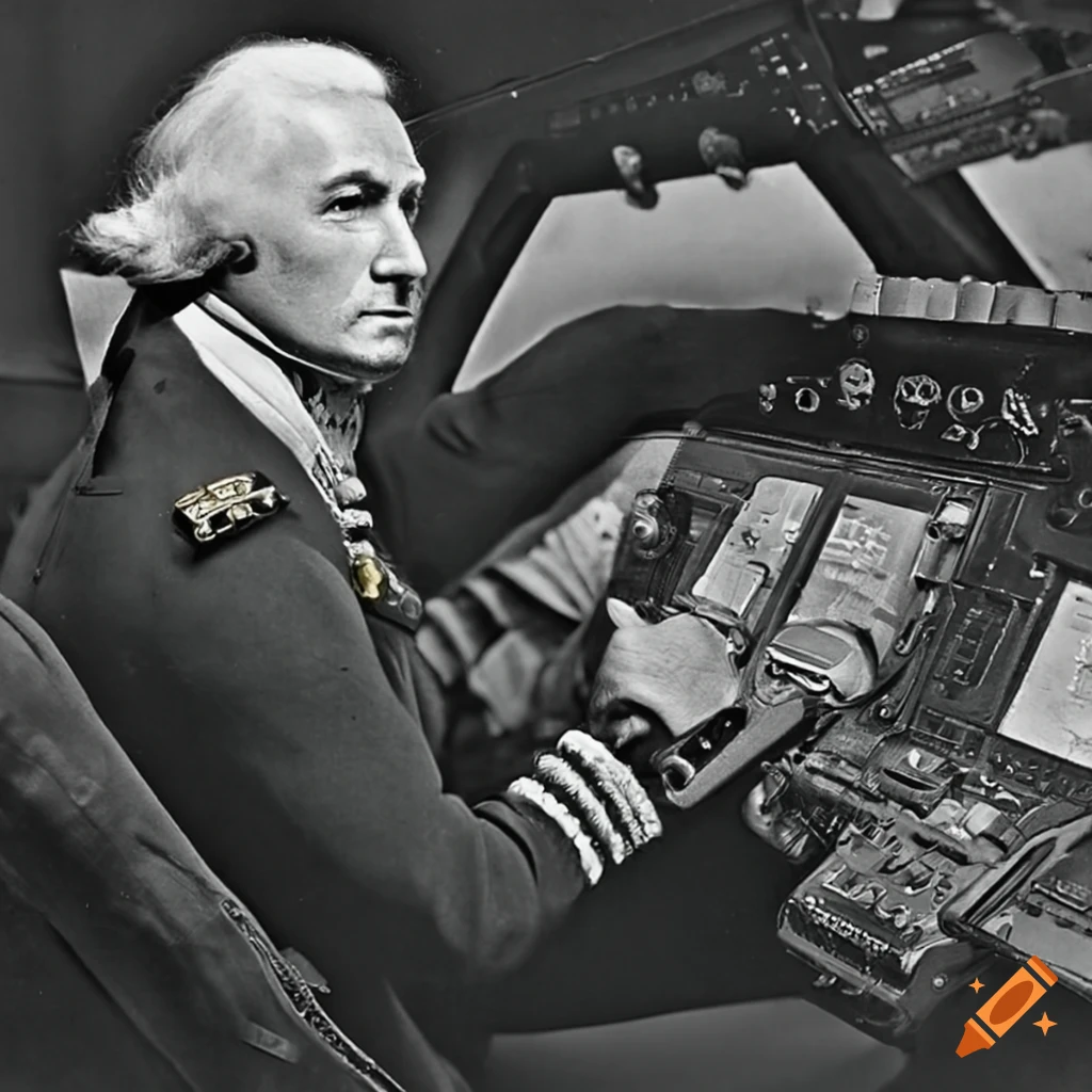 George washington as a contemporary airline pilot on Craiyon
