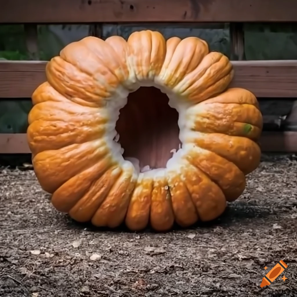 Fat pumpkin with a big hollow hole on Craiyon