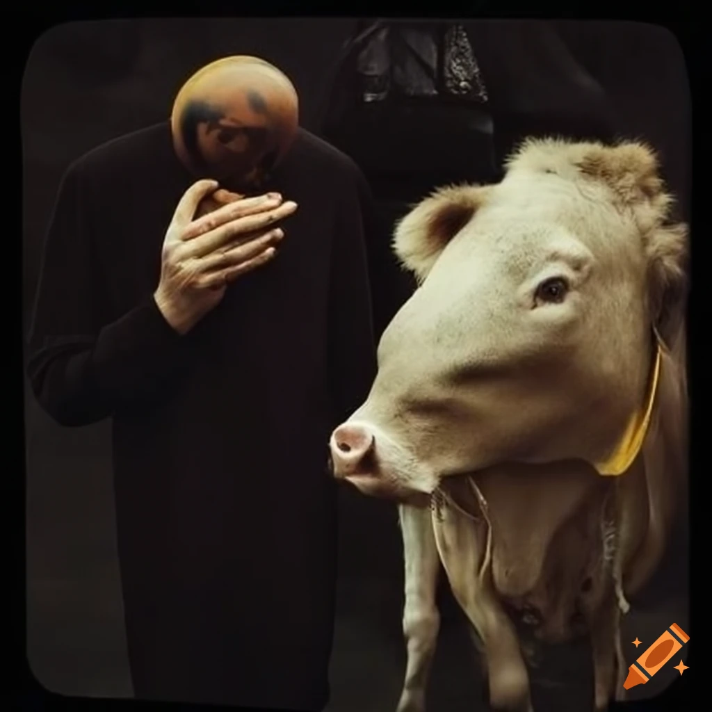 Cow and alien encounter on Craiyon