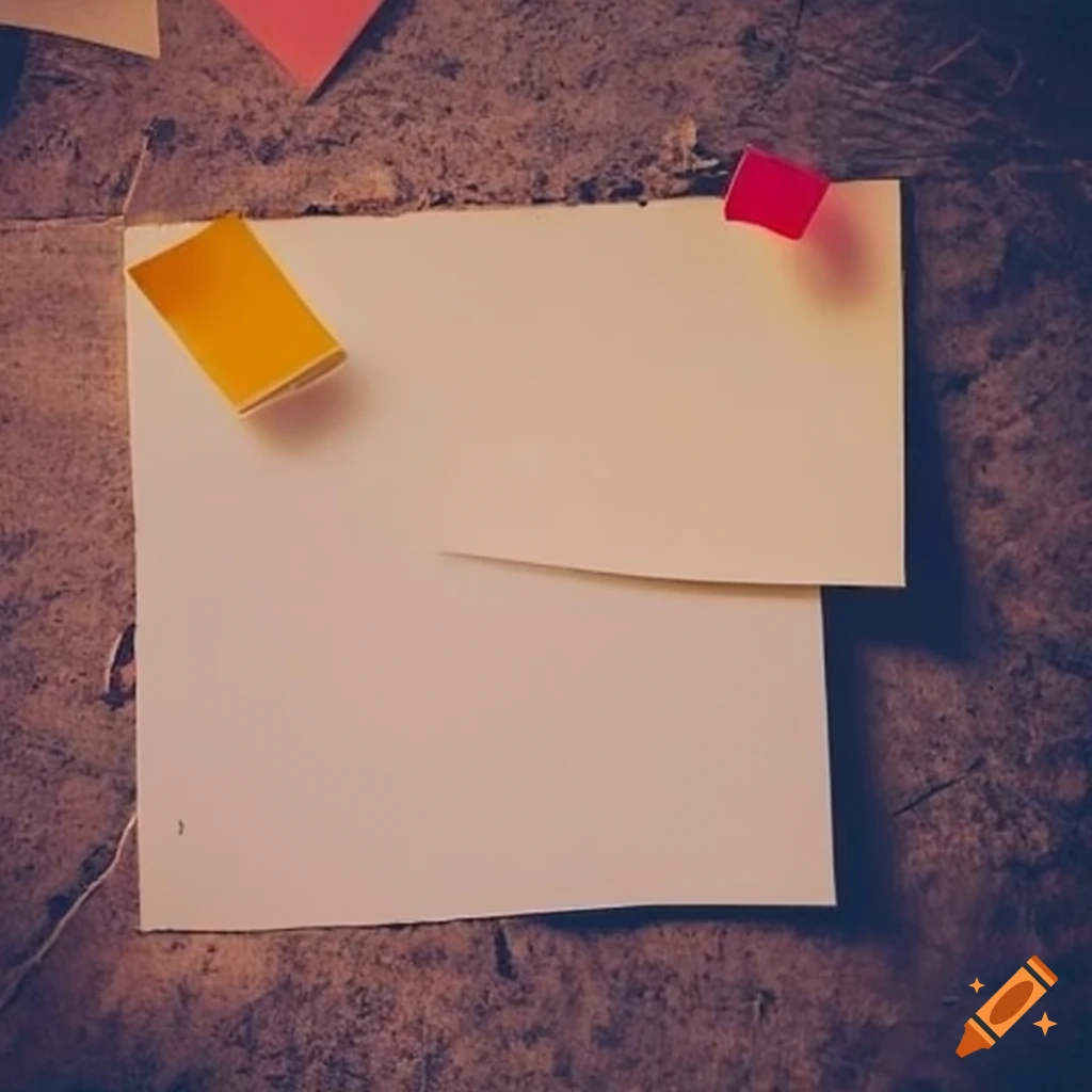 Post it notes in a dirty garage on Craiyon