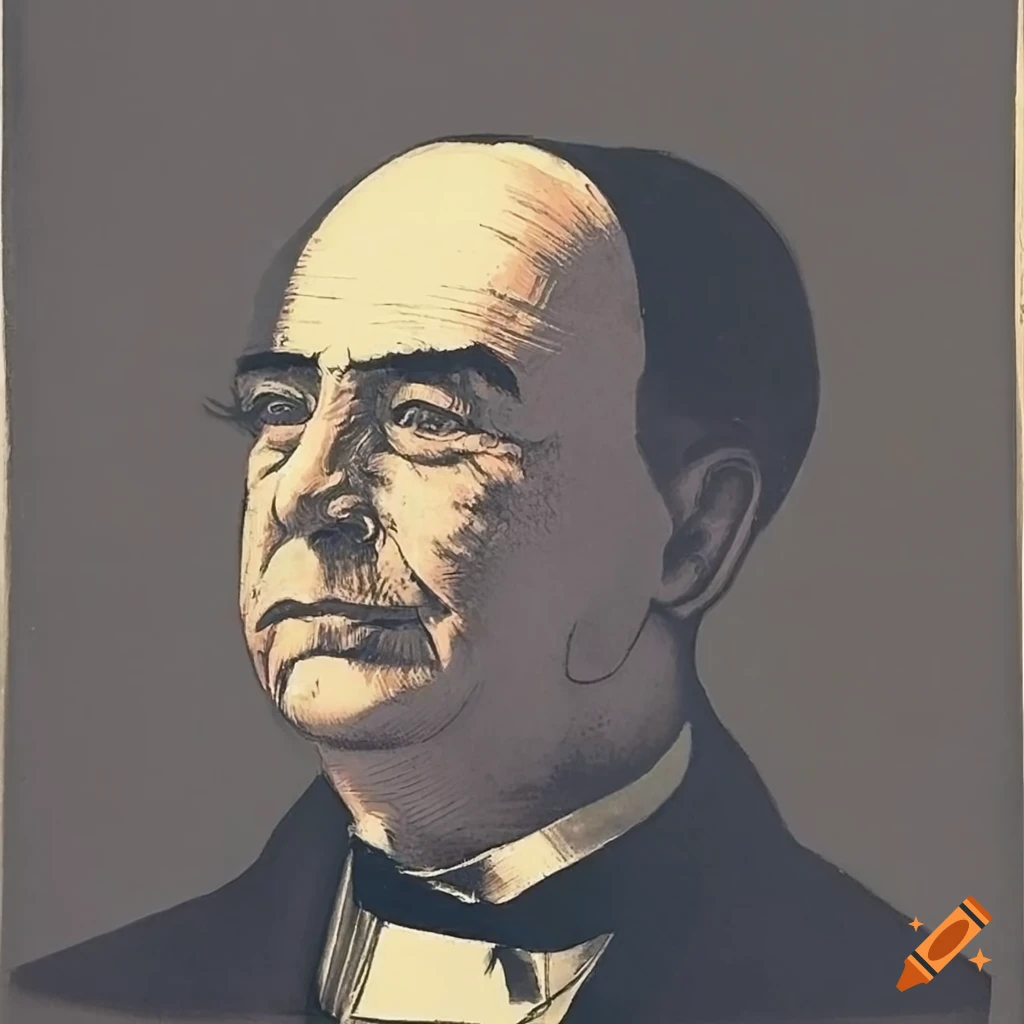 Woodblock portrait of john von neumann on Craiyon