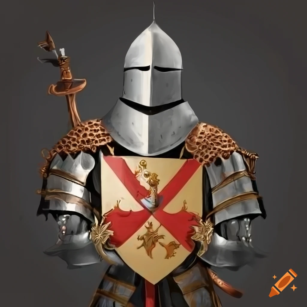 A knight bearing the coat of arms of wersch on Craiyon