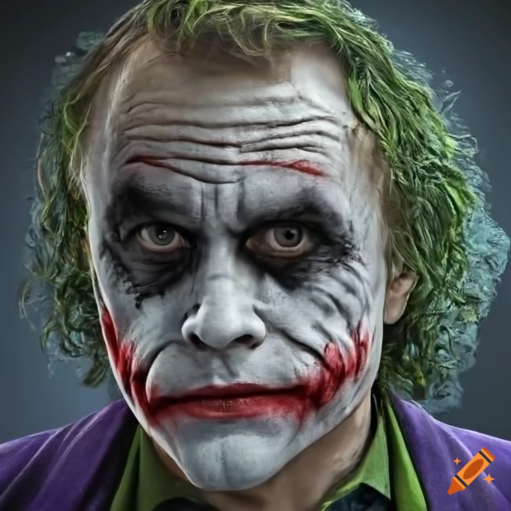 Heath Ledger's Joker from The Dark Knight movie in photorealistic ...