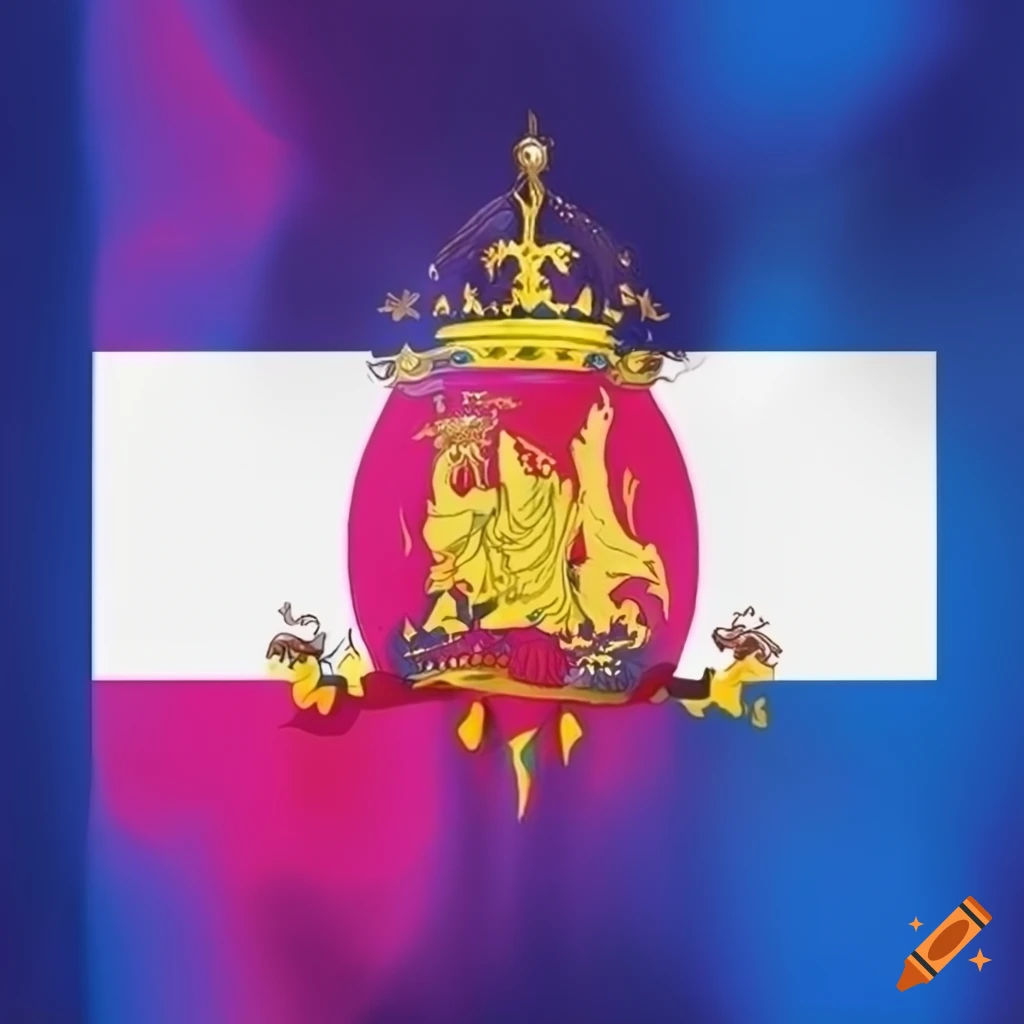 Fantasy kingdom flag with emblem on Craiyon