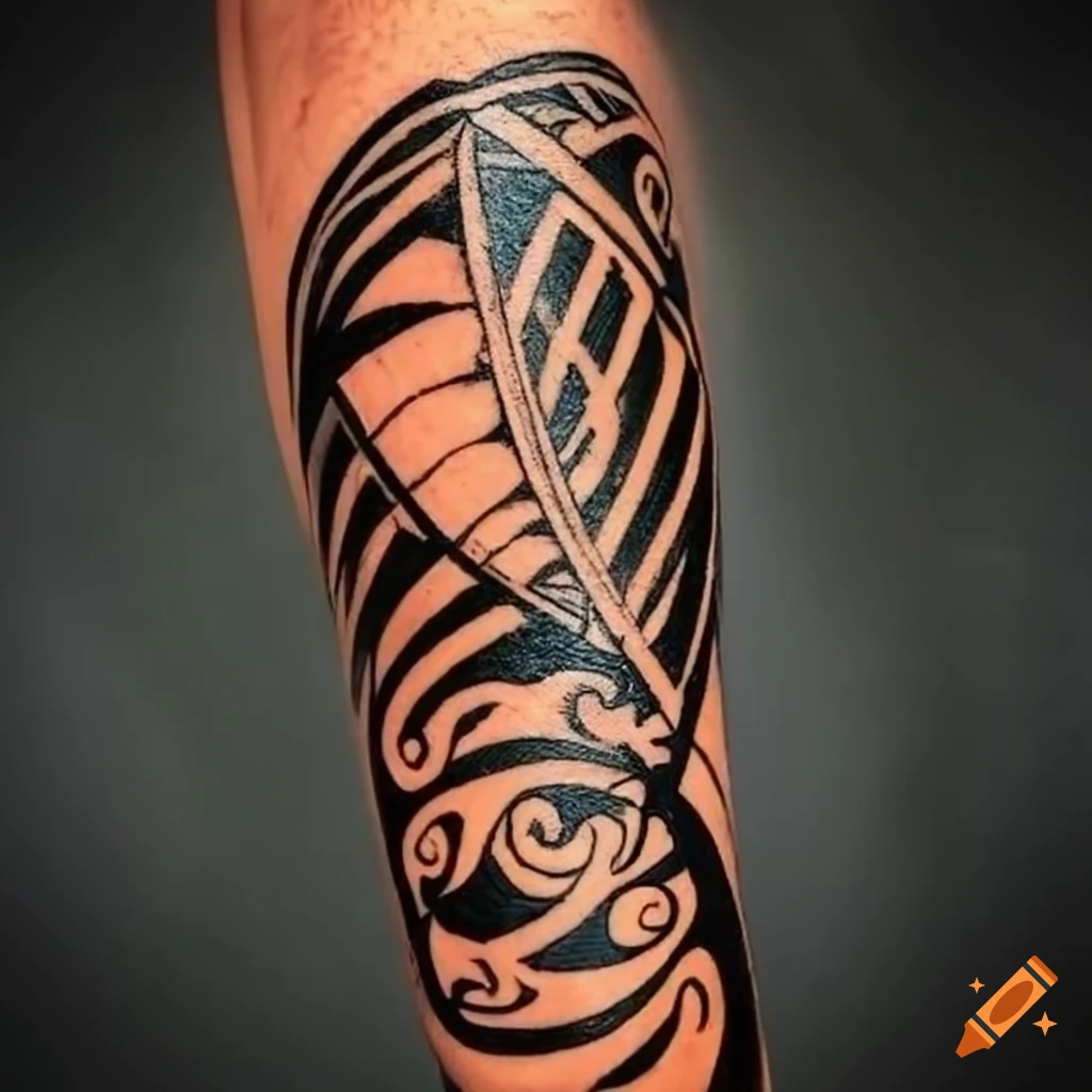 Traditional hawaiian tattoo design with the word hiro in polynesian ...