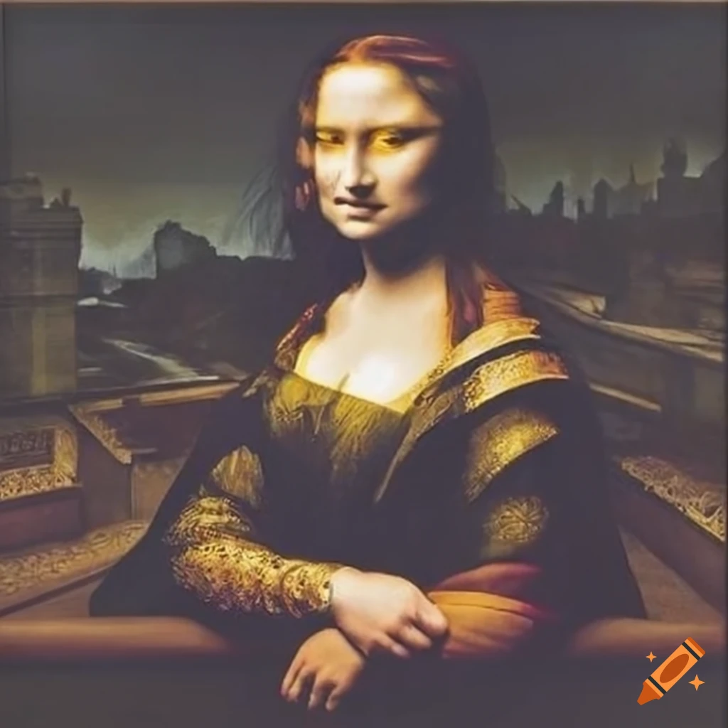 Art of the mona lisa painting by leonardo da vinci on Craiyon