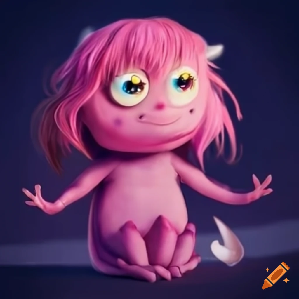 Cute little monster on Craiyon