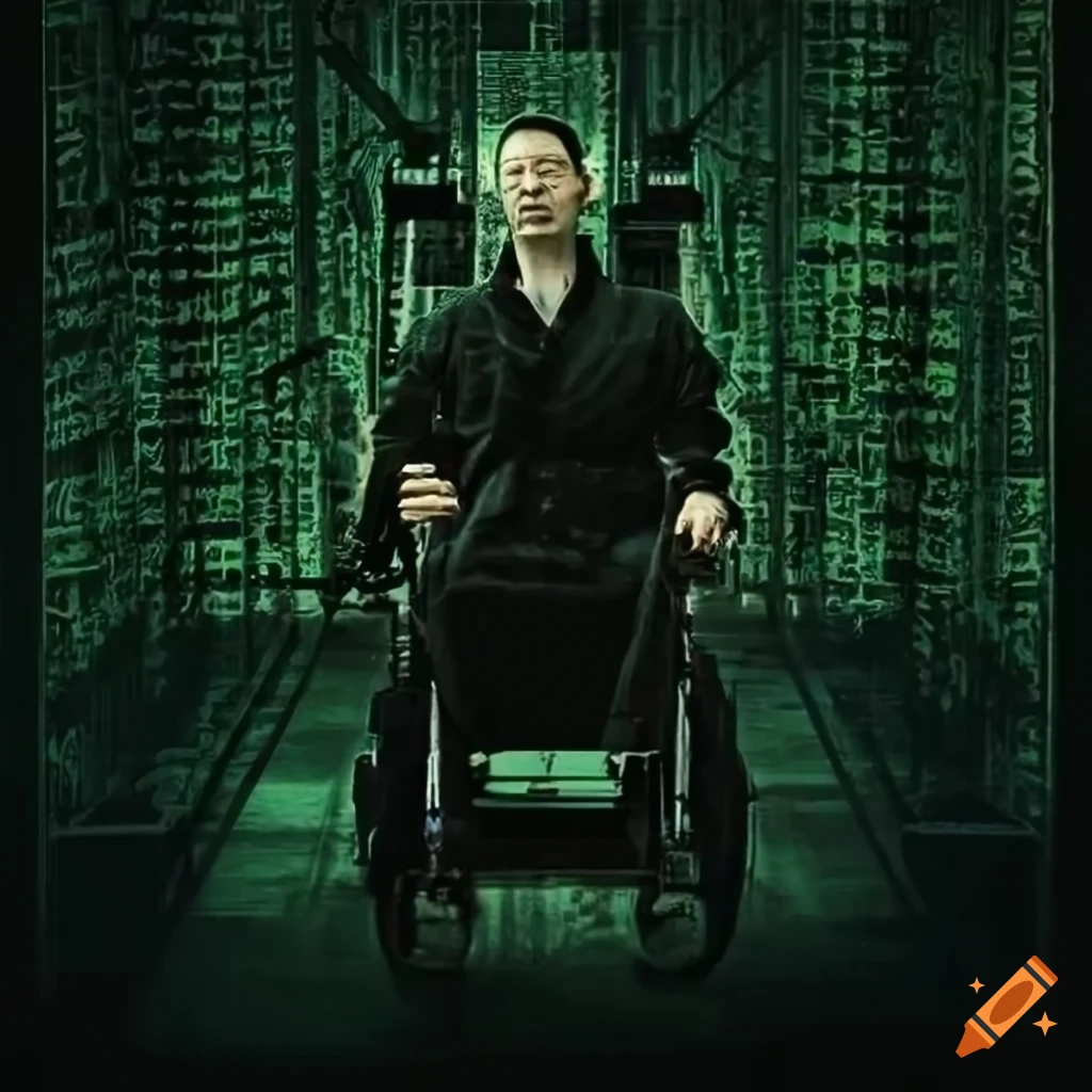 Matrix movie poster featuring a wheelchair on Craiyon