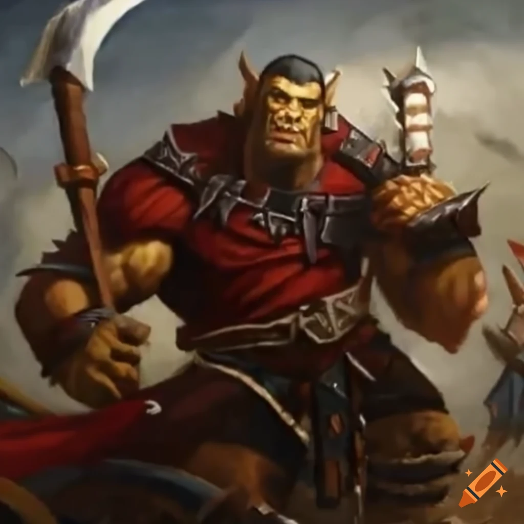 Epic orc warrior character art in high definition on Craiyon