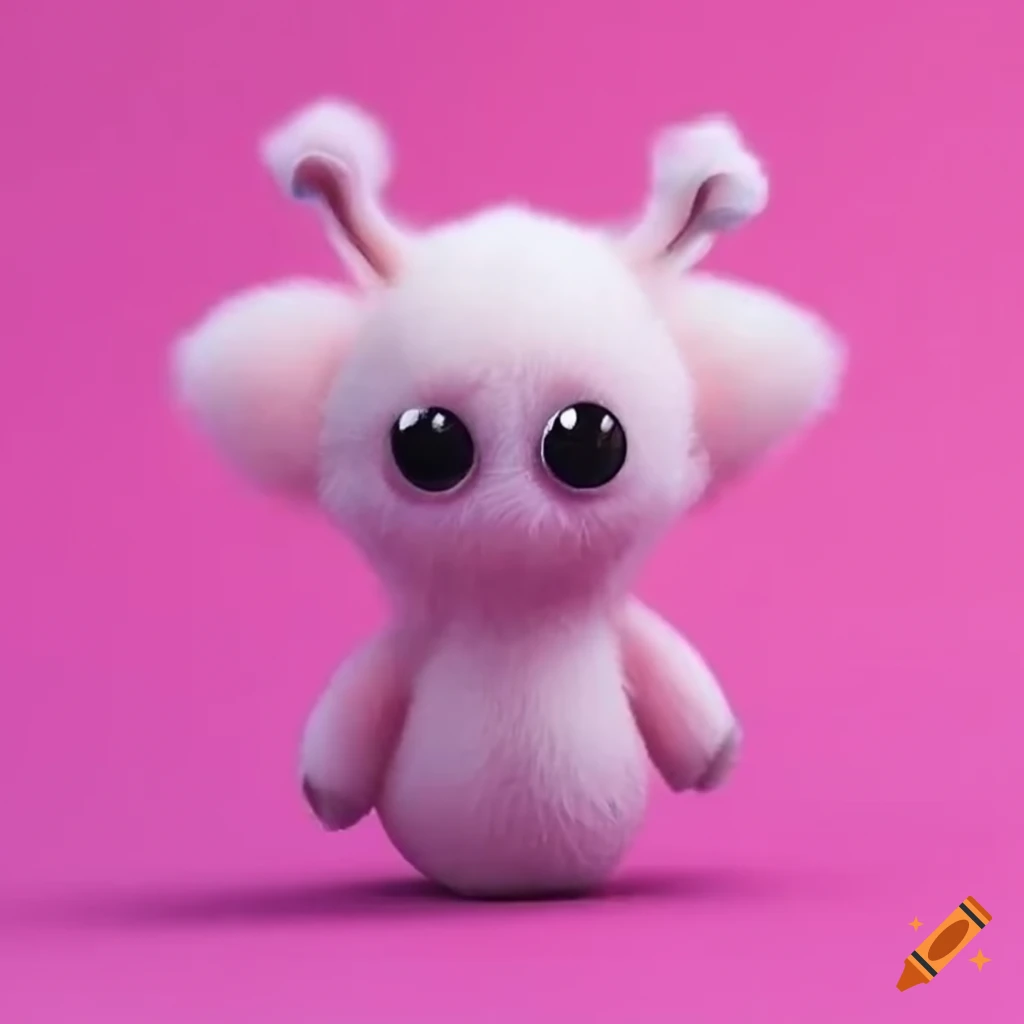 Adorable small fluffy alien creature on Craiyon
