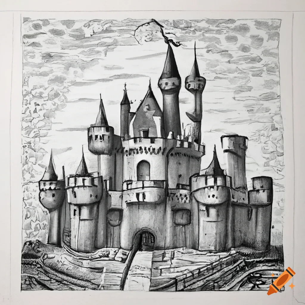 Castle architecture on Craiyon