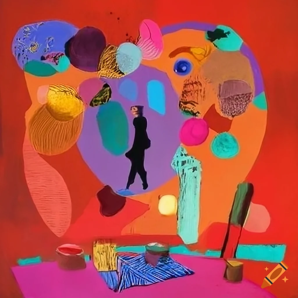 Detailed still life spatial structure composition with hidden objects ...