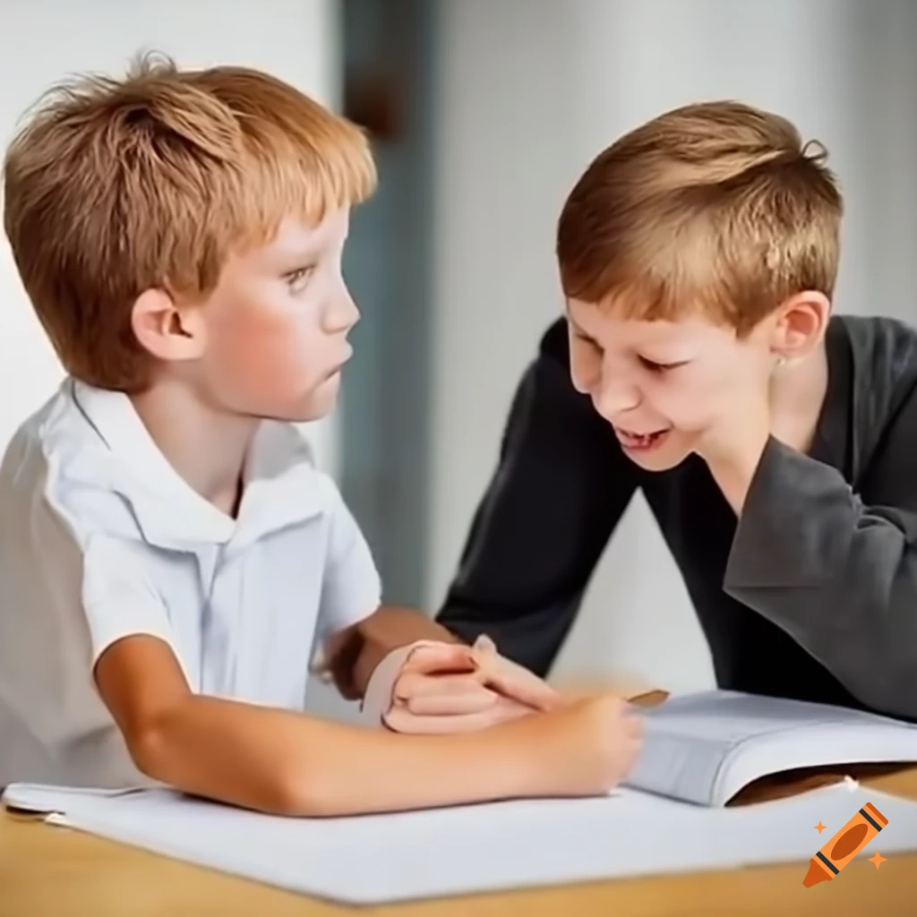 Boy complaining to teacher about test grade on Craiyon