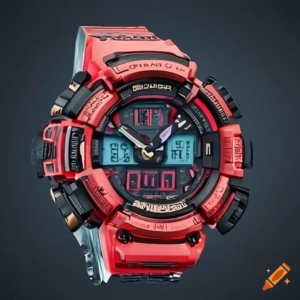Sci-fi futuristic combat watch inspired by cyberpunk and g-shock ...