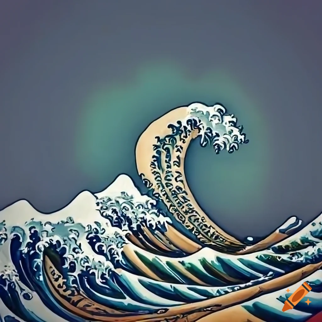 Great wave painting on Craiyon