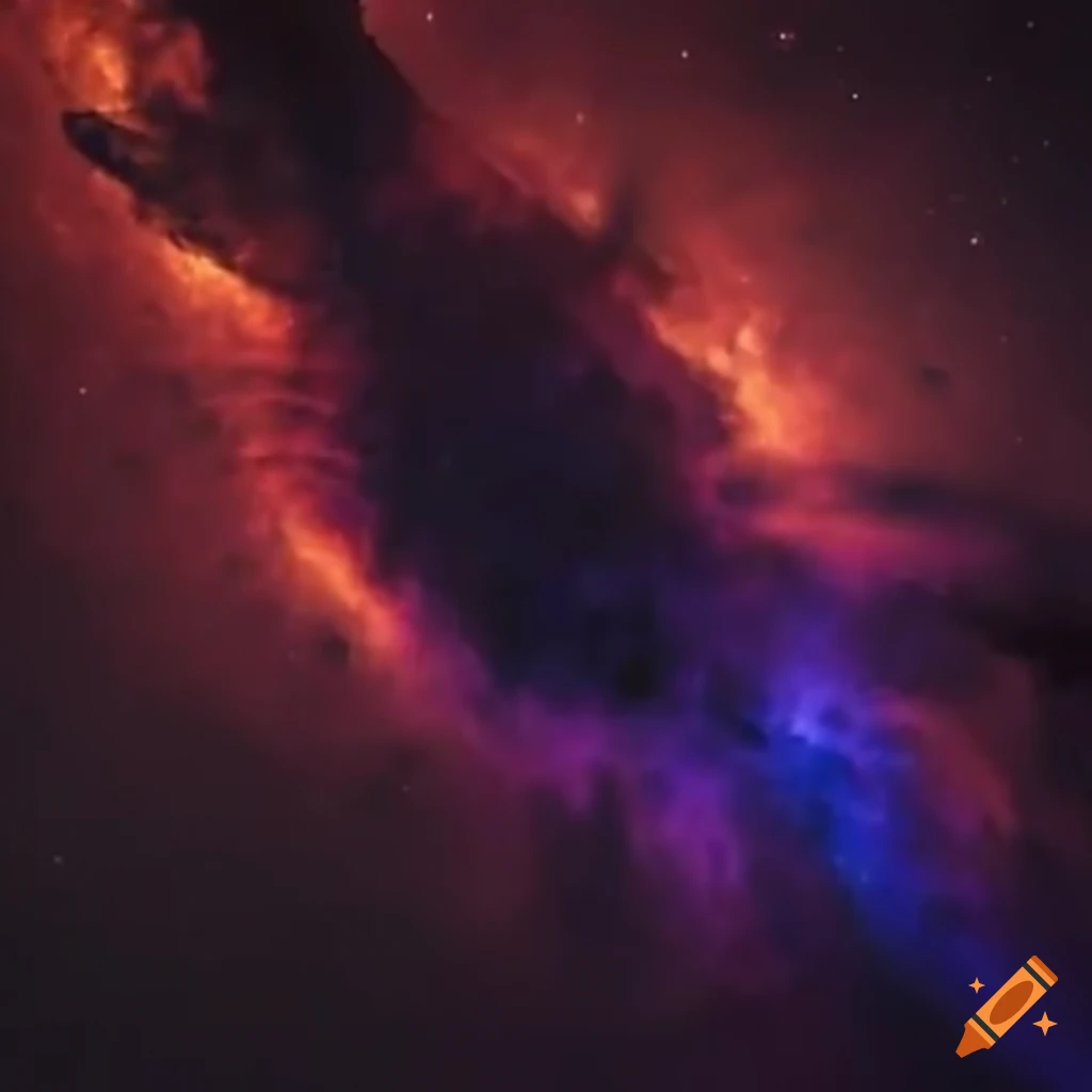 Meteorite shower in the night sky with colorful explosion on Craiyon