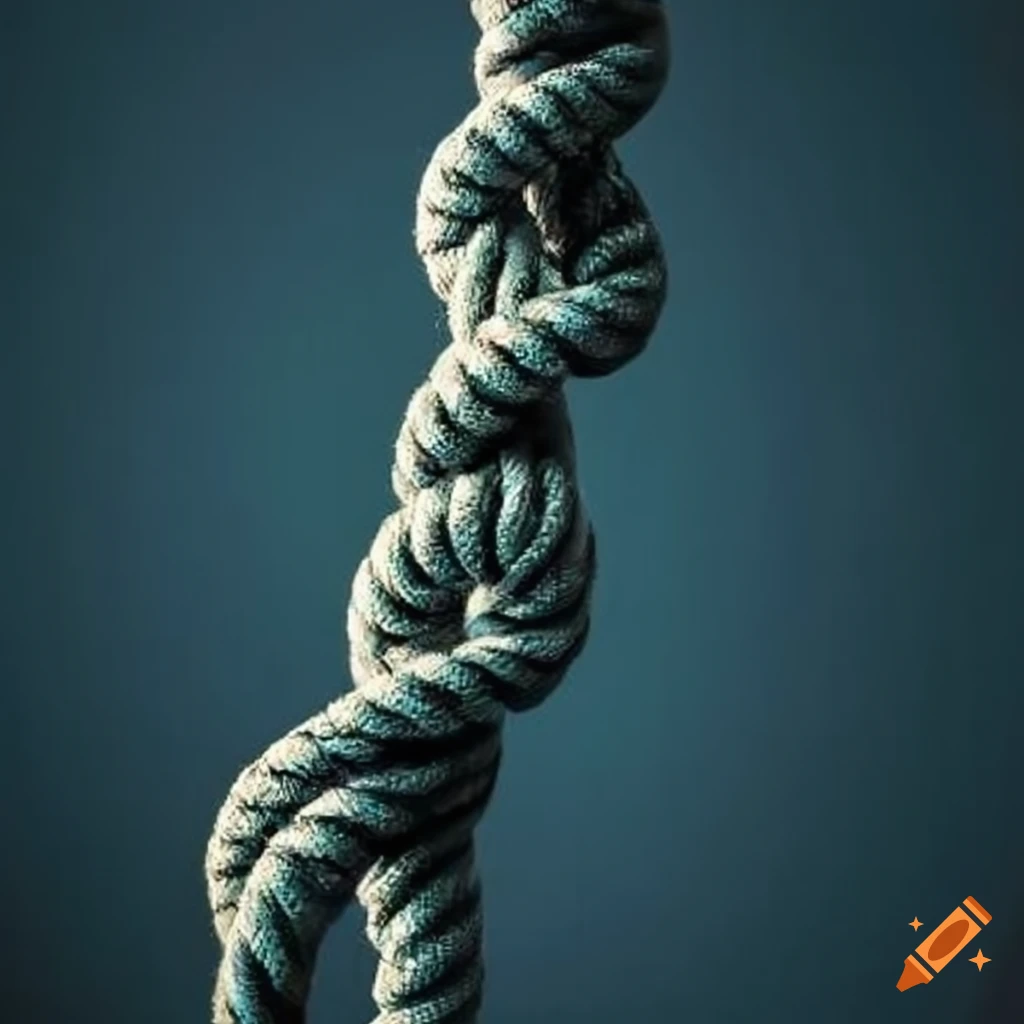 Two ropes tied together on Craiyon