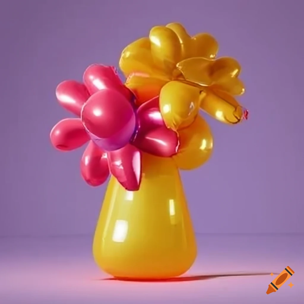 Helium inflatable vase with inflatable flowers on Craiyon