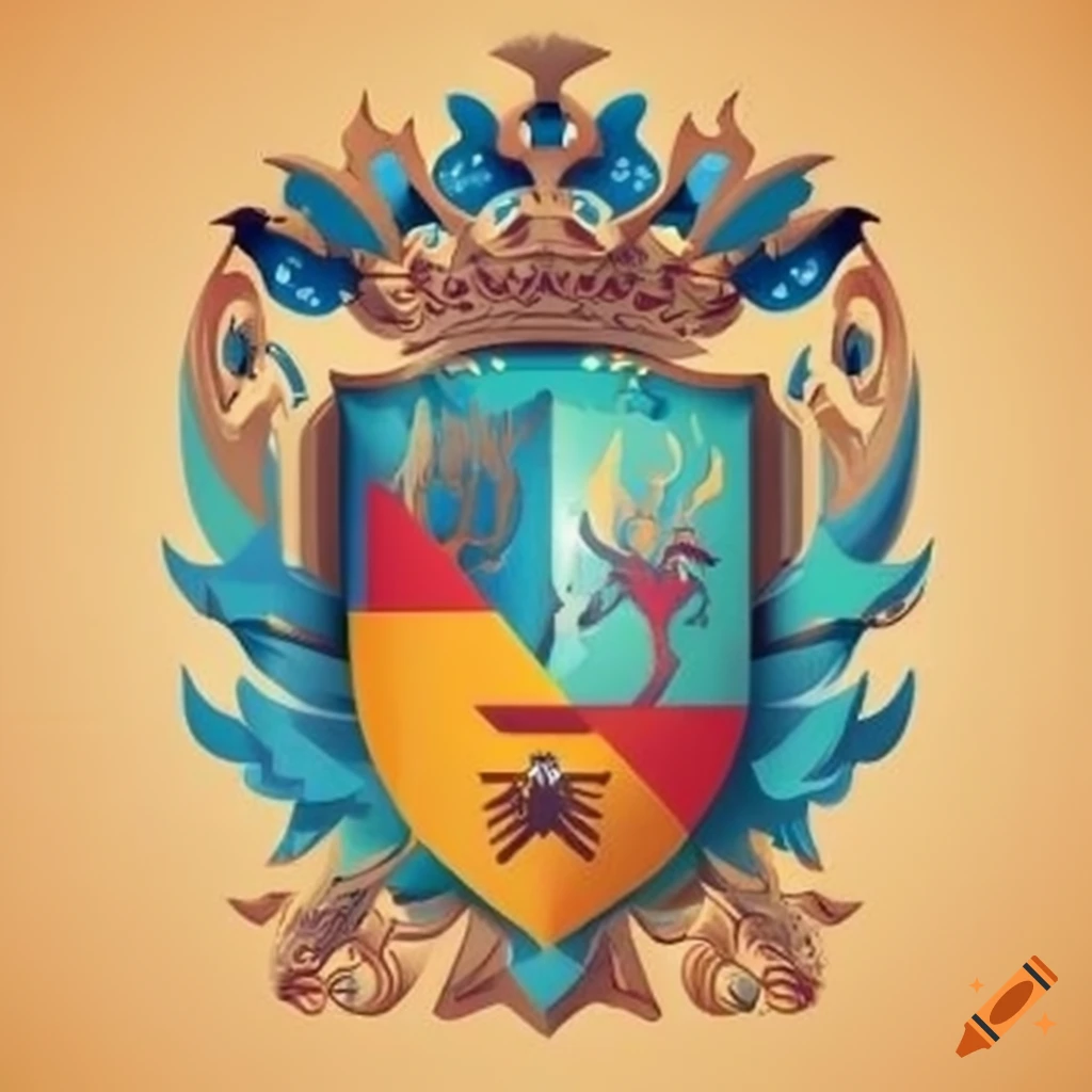 Heraldic emblem of the imaginary country of Mauziland on Craiyon