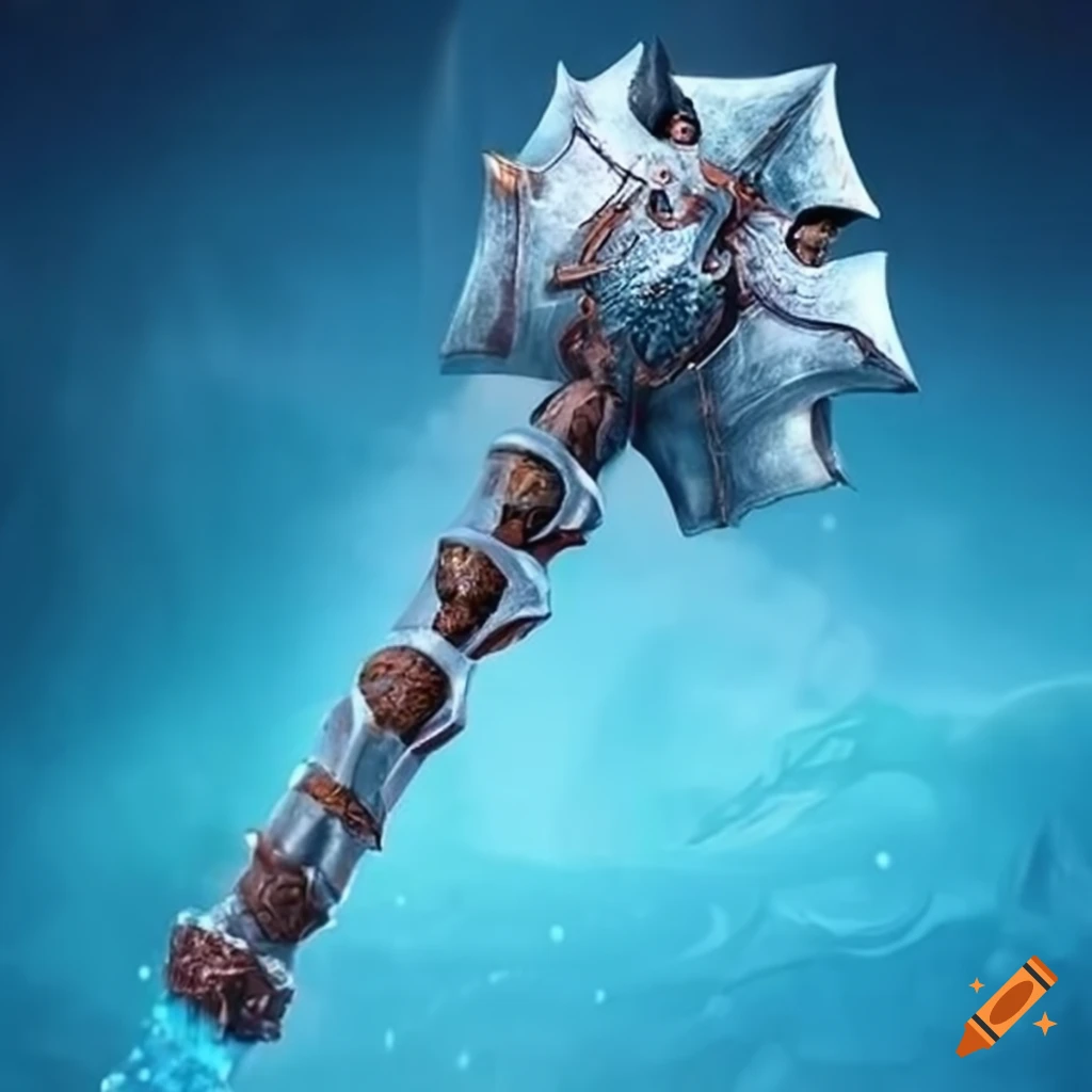 Frozen knight's mace on Craiyon