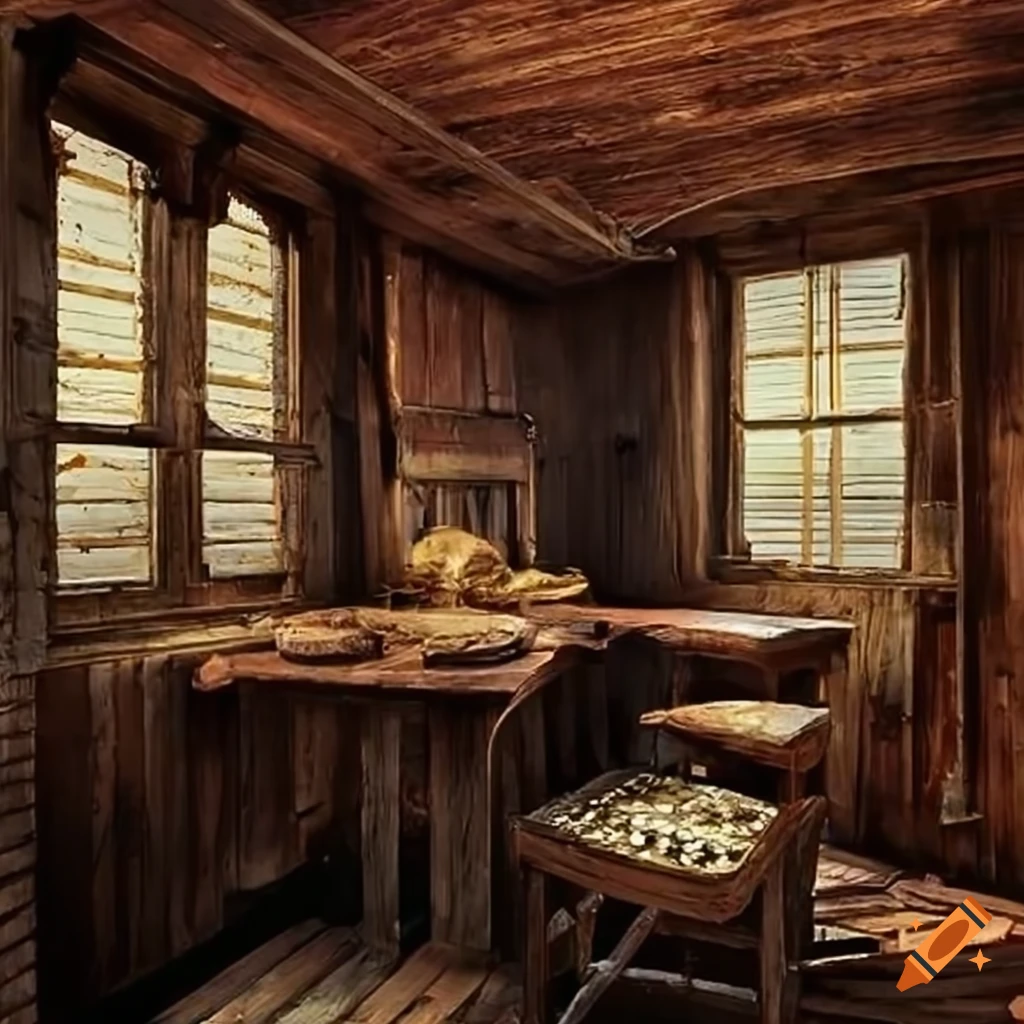 Old ship cabin interior on Craiyon
