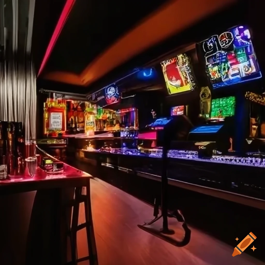 Retro-style video game bar on Craiyon