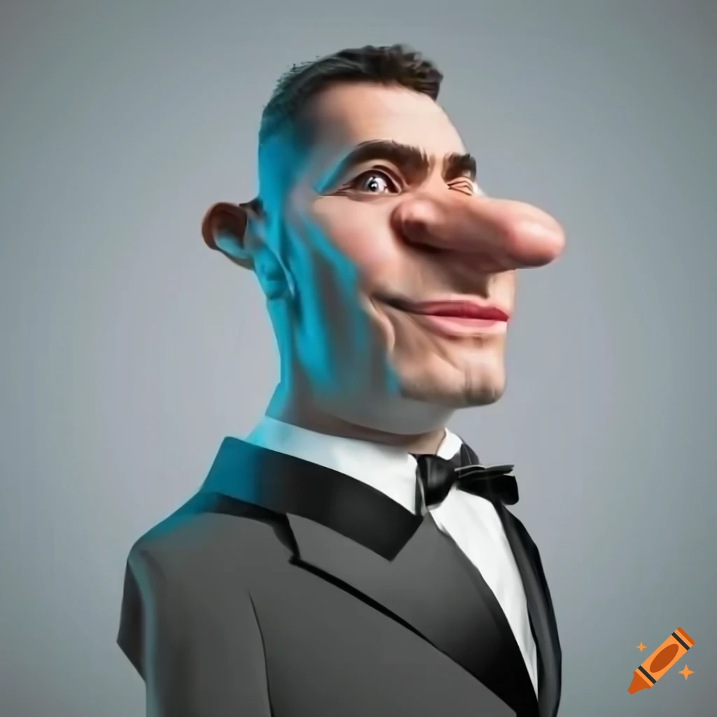 Wealthy businessman in tuxedo with monacle on Craiyon