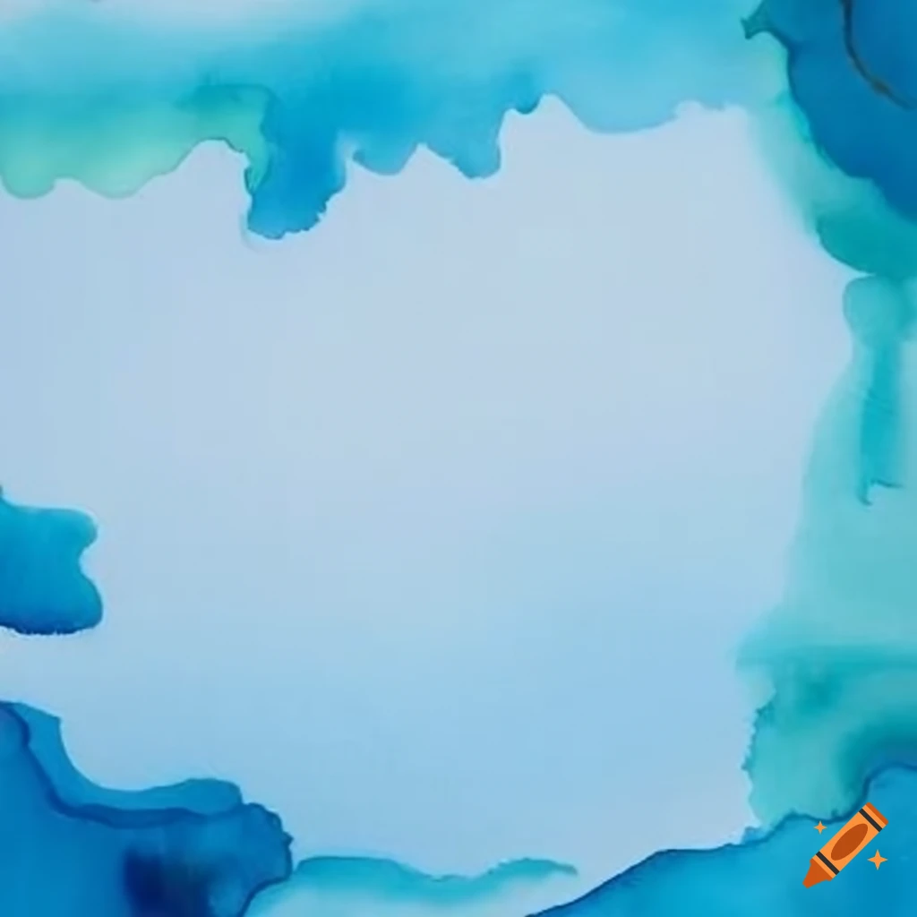 Blue watercolor border design on Craiyon