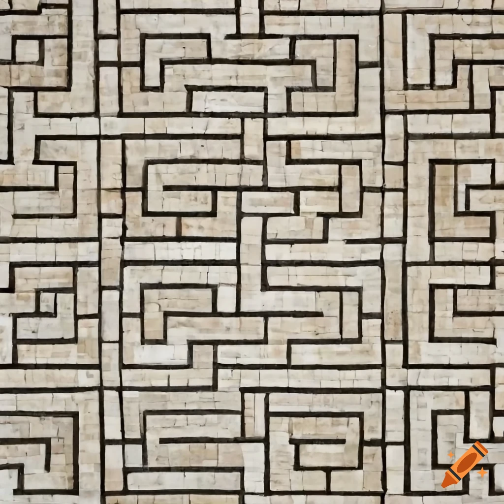 Beautiful greek mosaic pattern with intricate details on Craiyon